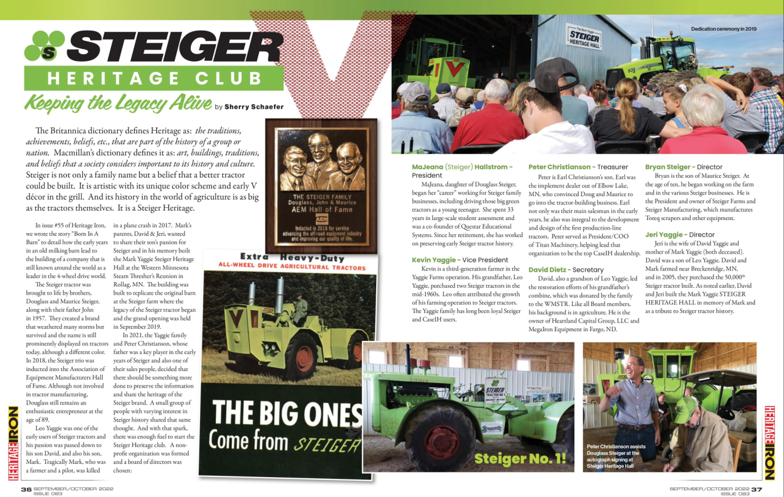 Steiger Heritage Club—Keeping the Legacy Alive by Sherry Schaefer ...
